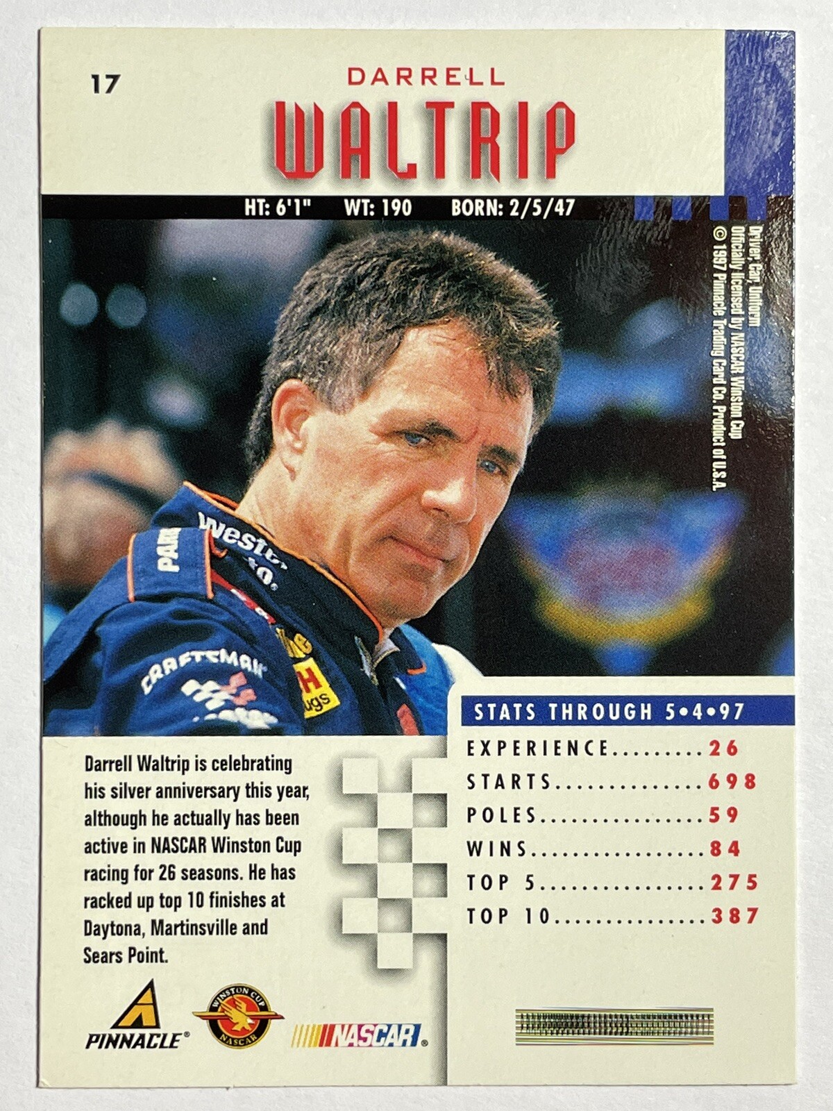 1997 Pinnacle - #17 Darrell Waltrip for sale online | eBay