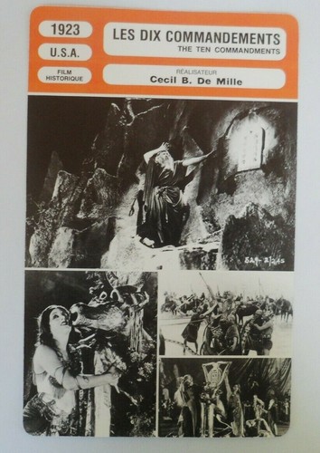 CARTE FICHE CINEMA 1923 LES DIX COMMANDEMENTS Theodore Roberts Charles ...