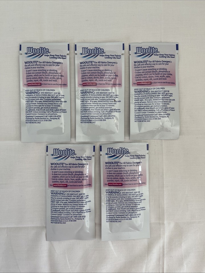 Woolite At Home Dry Cleaner 5 Cloths In Sealed Packets Laundry Travel ...