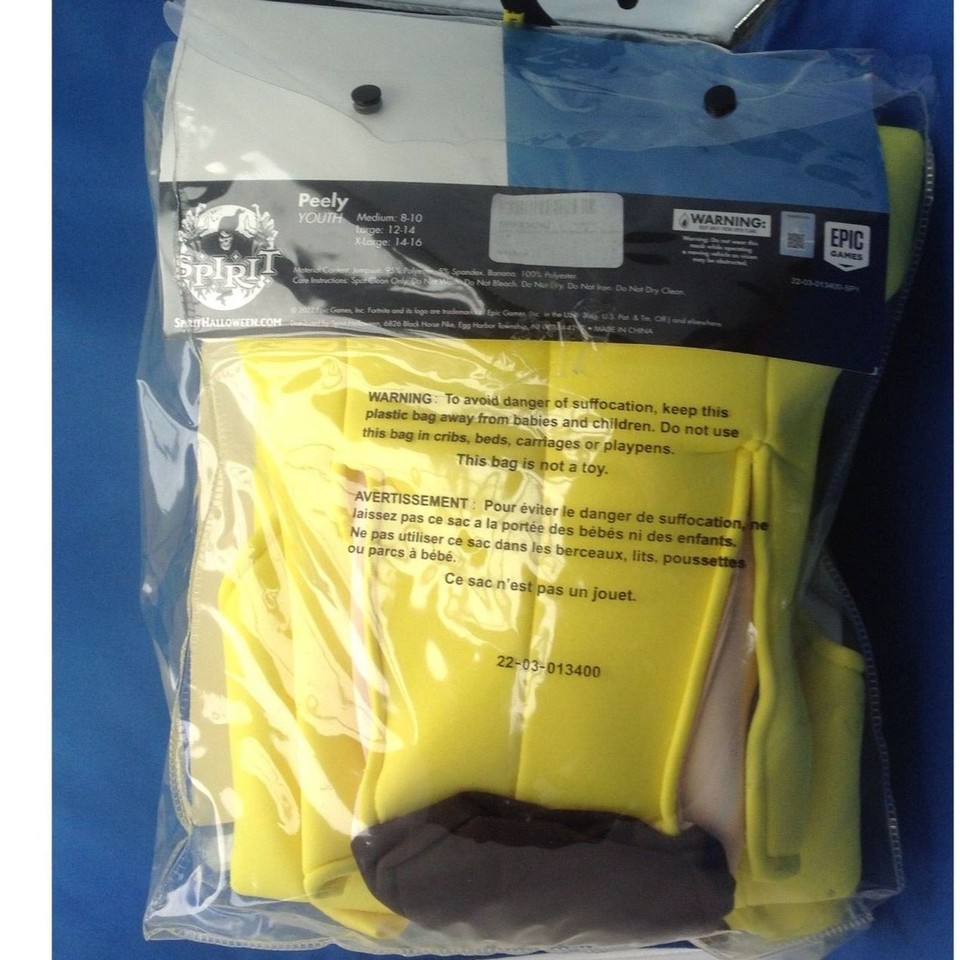 Spirit Halloween Youth MEDIUM Peely Costume - Fortnite | eBay
