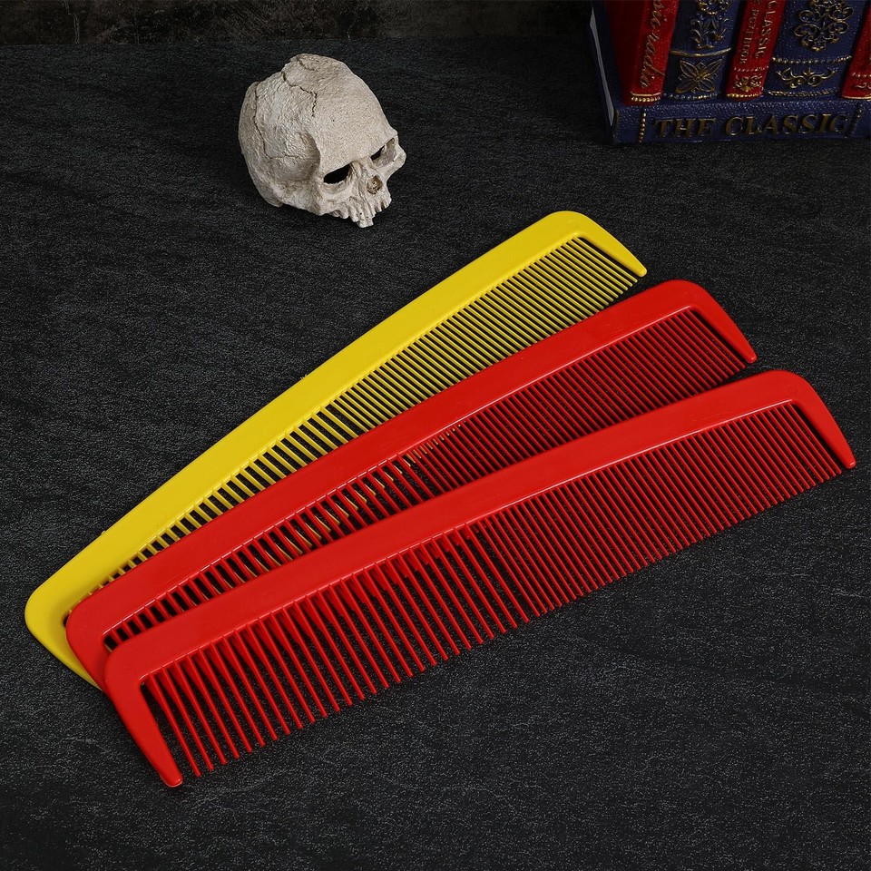 Giant Wide Comb: 3pcs Big Tooth Comb Prank Props Funny Huge Large Hair ...