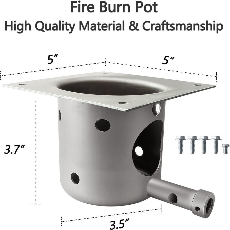 2PC 304 Stainless Steel Fire Burn Pot and Hot Rod Ignitor for Traeger ...