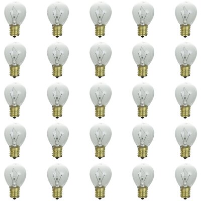 25Pack Mini Globe S11 LED, High Intensity, 2600K, Clear E17 | eBay