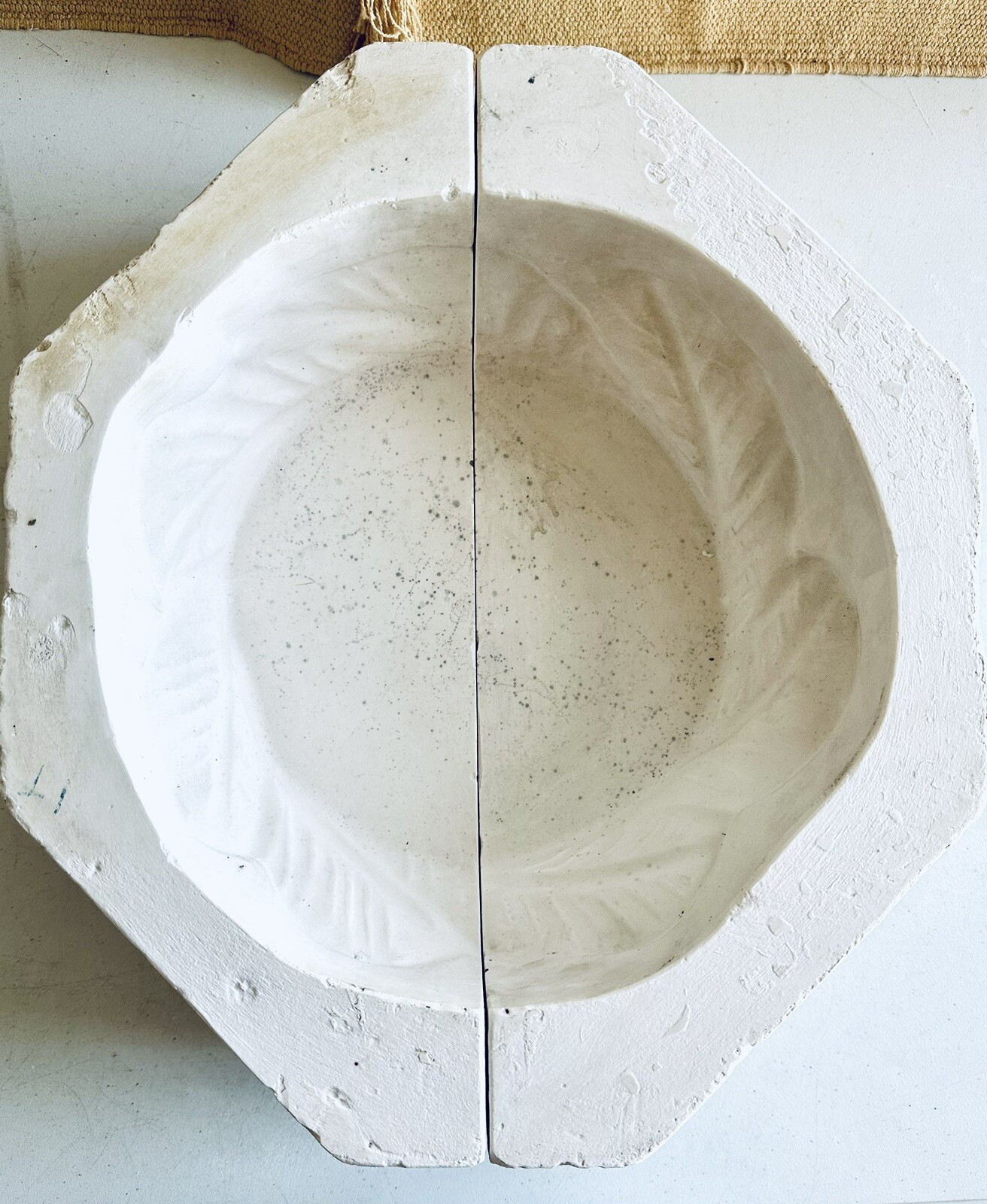 Vintage Tesoro Ceramic Slip Mold #179 Magnolia Leaves Bowl / Platter ...