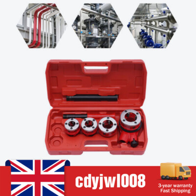 Pipe Threading Kit BSPT Thread Cutting Steel Threader Plumbers Set UK ...