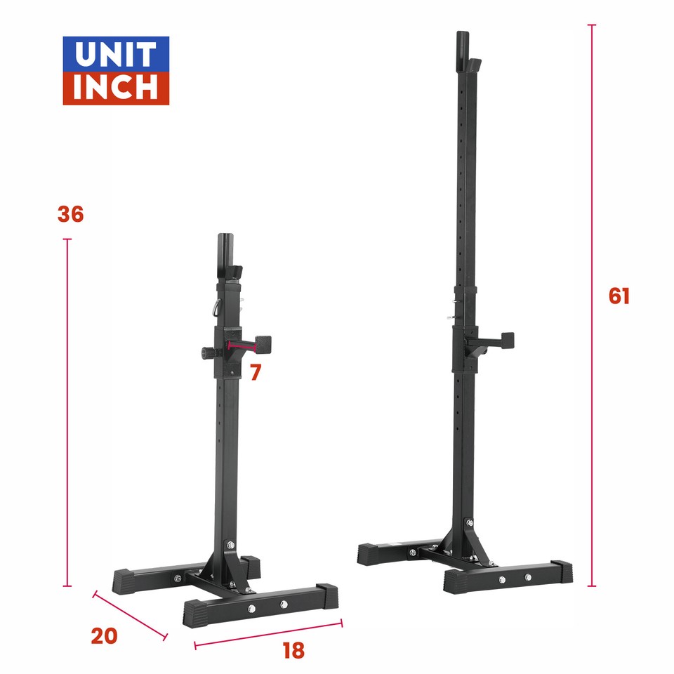 Squat Rack Adjustable Barbell Bench Press Stands Portable Barbell Rack ...