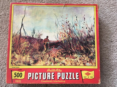VINTAGE BUILT RITE PICTURE PUZZLE "AUTUMN HUNTER" -OVER 500 PIECES | eBay