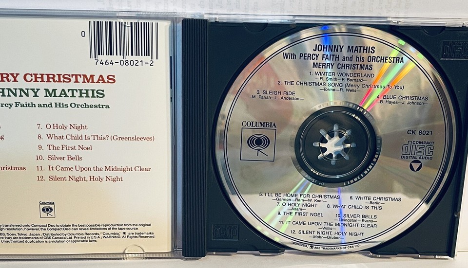 Merry Christmas Johnny Mathis - Gently Used CD - VGC - PLAY GREAT ...