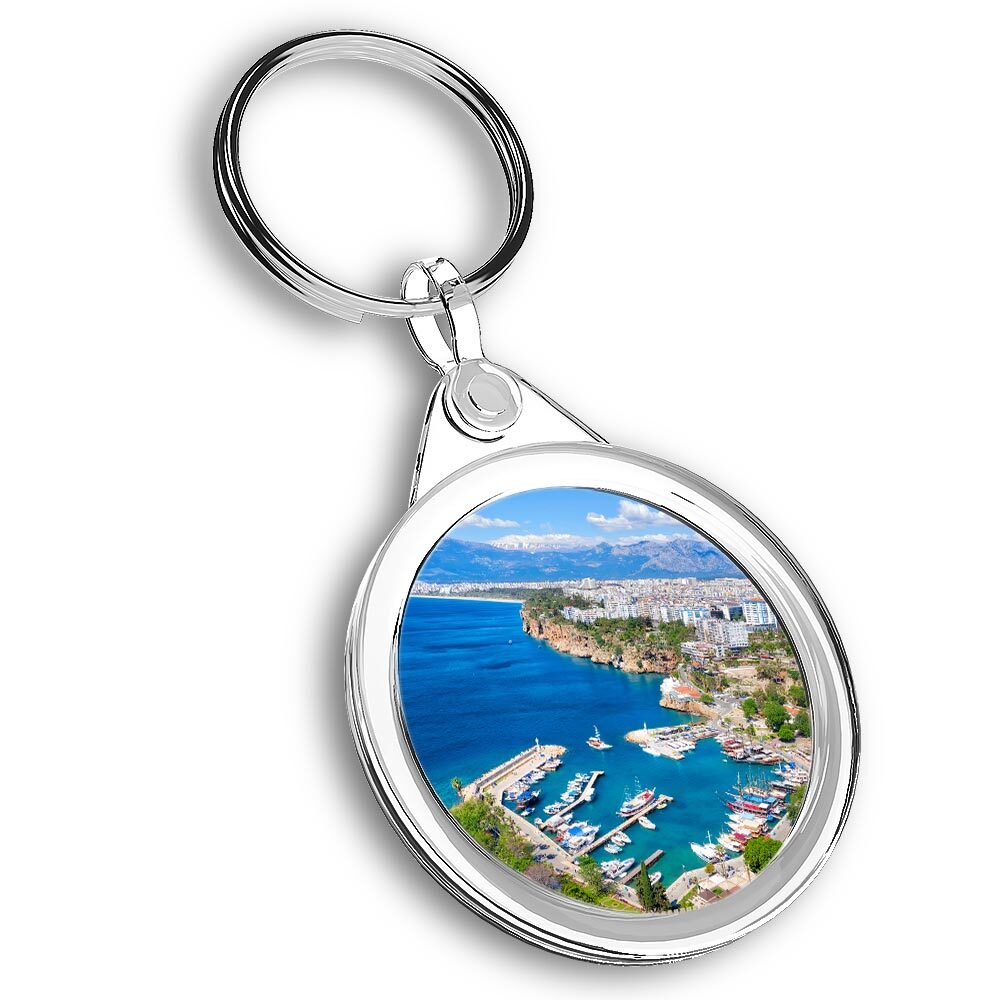 1x Round Keyring Antalya Harbor Turkey #50100 | eBay