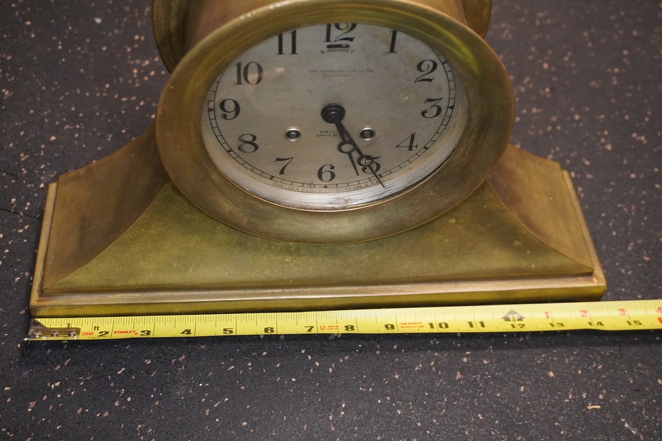 Brass Chelsea Ship's Bell Ship Mantel Maritime Clock The Upson Walton ...