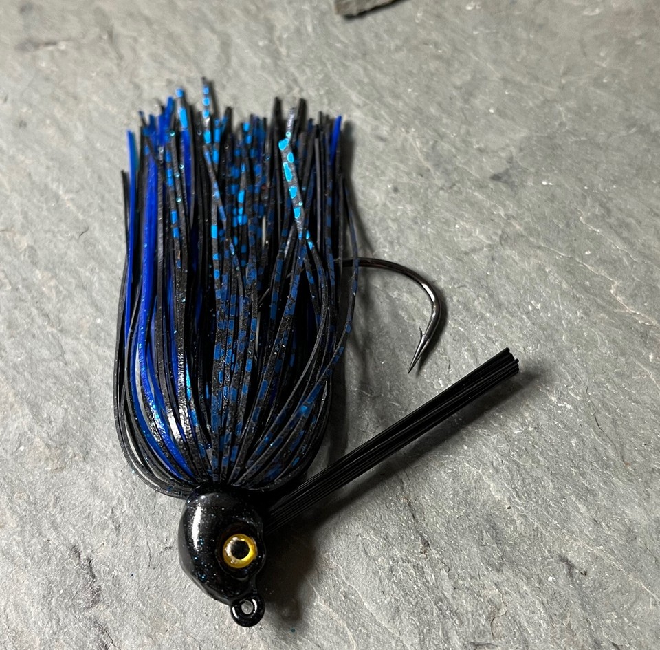Black and Blue - 2 Pack - Swim Jig Bass Fishing Jig Lure | eBay