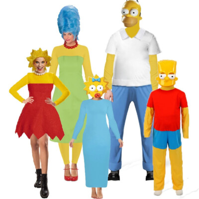 The Simpsons Costume Anime Bart Lisa Marge Homer Simpsons Cosplay Adult ...