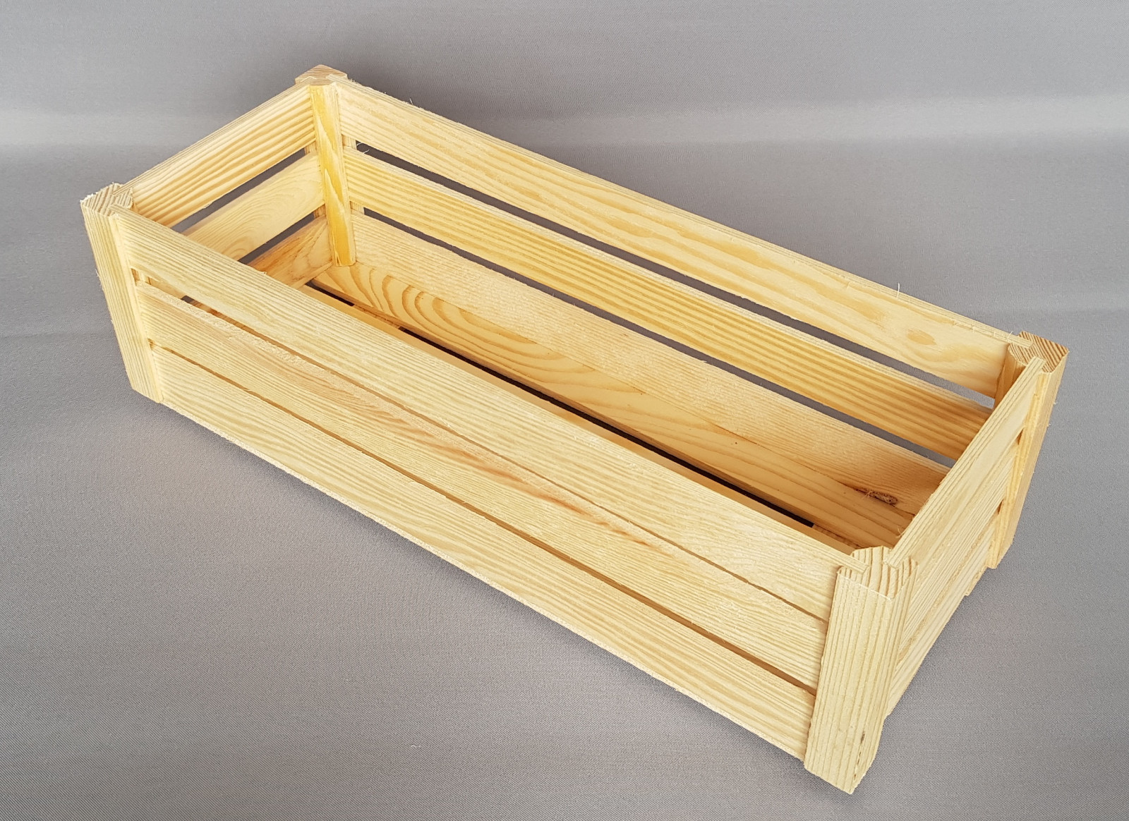 Plain Wood Crate Storage Wooden Box Slatted Crates Craft Decoupage Home ...