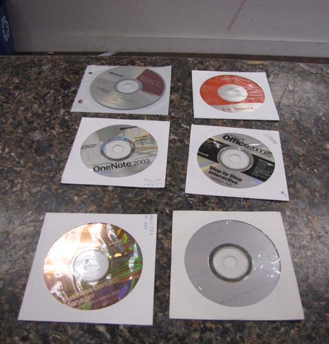 Lot of (6) Vintage Microsoft CD-ROMs - Select/One Note 2003/Office 2000 ...