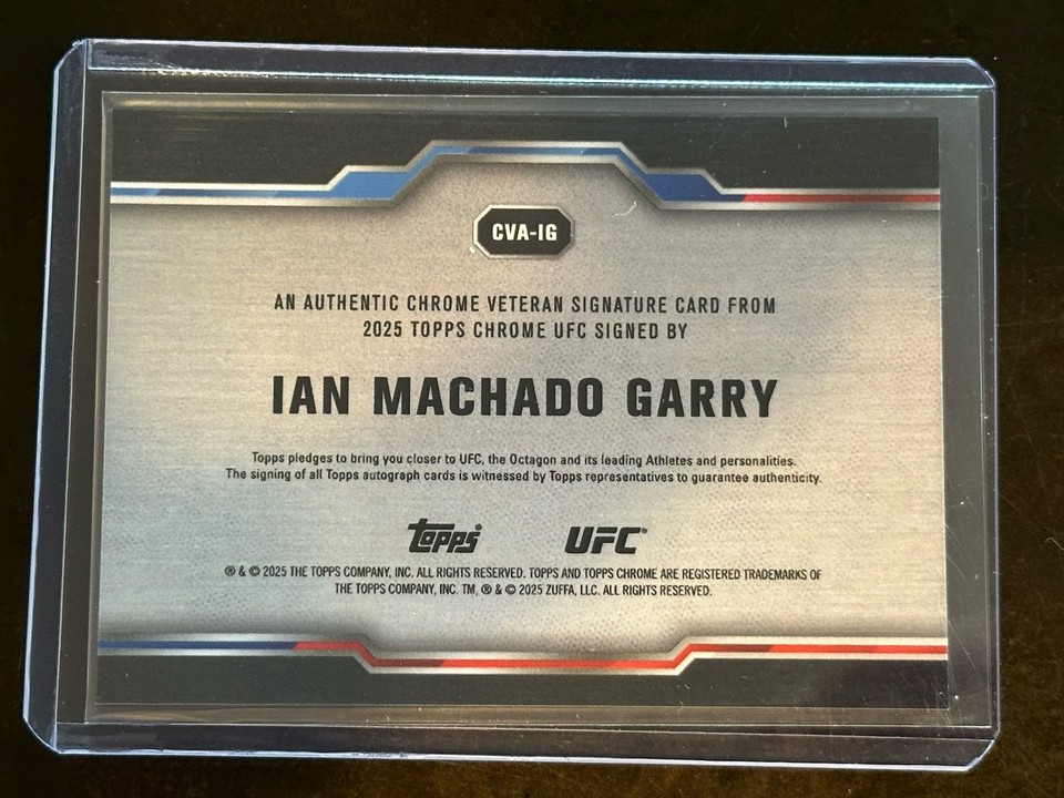 2025 Topps Chrome Sapphire UFC Ian Machado Garry Gold Sapphire Auto /50 ...