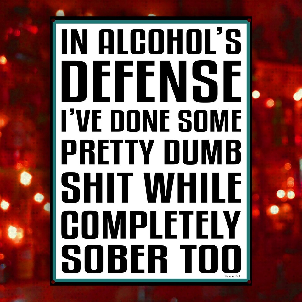 Funny Metal Drinking Sign, Pub Home Bar Man Cave Garage Shed Drunk Beer ...
