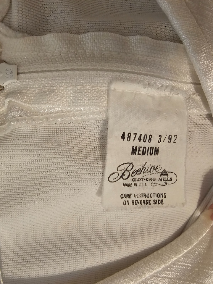 LDS Mormon Long White Temple Dress by Beehive Size Medium Wrinkle-Free ...