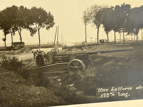 RPPC WWI Artillery Battery 155mm Long Gun Coastal Defense Weapon | eBay
