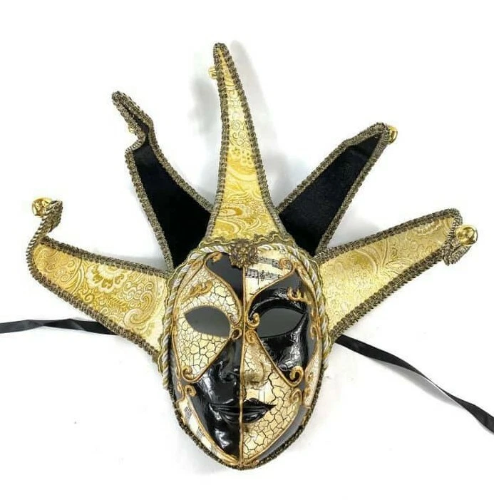 Black And White Jester Mask