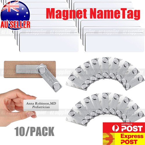 1/10X Magnetic Name Badge Tag Fastener Attachment Self Adhesive Strong ...