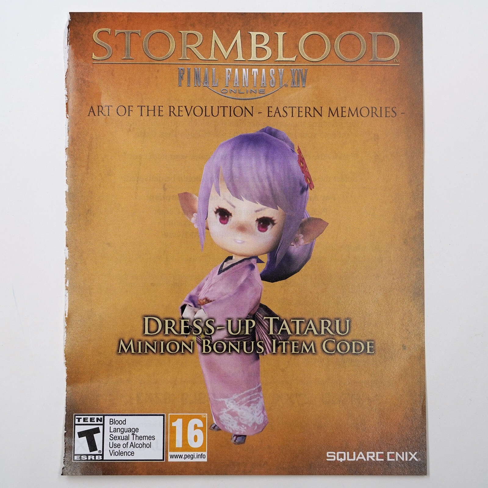 Final Fantasy XIV 14 Dress Up Tataru Wind Up Minion Code Card Mount ...