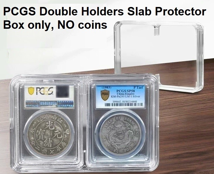 10 Pcs PCGS Double Holders Slab Protector Storage Case Anti Tarnish ...