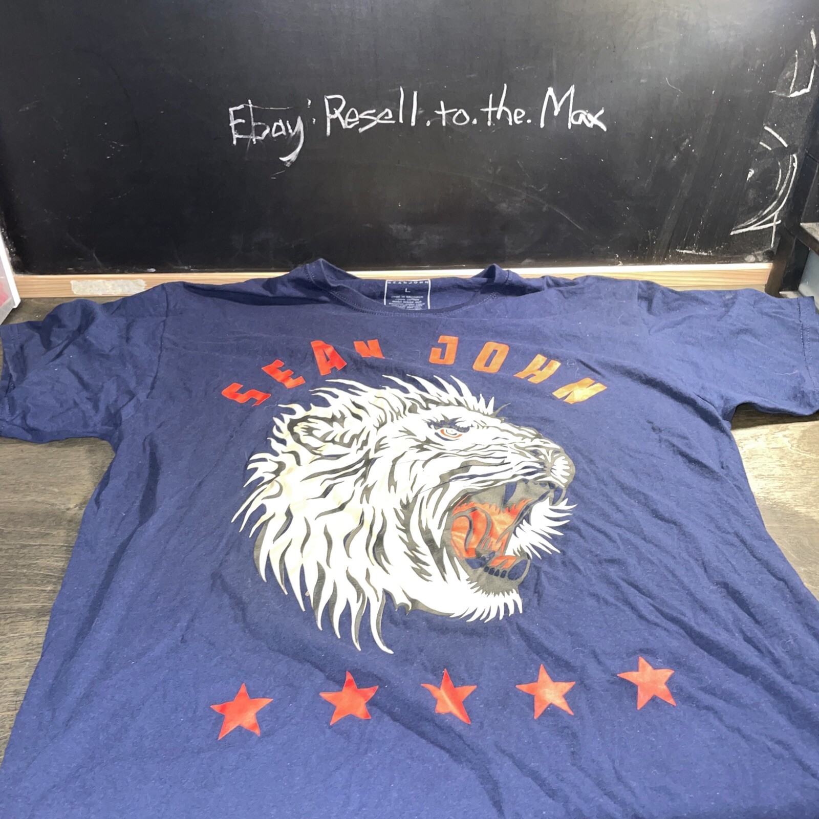 Sean John Shirt Lion Vintage Diddy Size Large - Gem