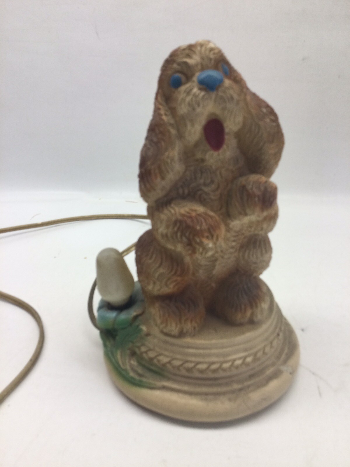 Vintage 1946 Melillo Studios NY Cocker Spaniel Dog Chalkware Lamp | eBay