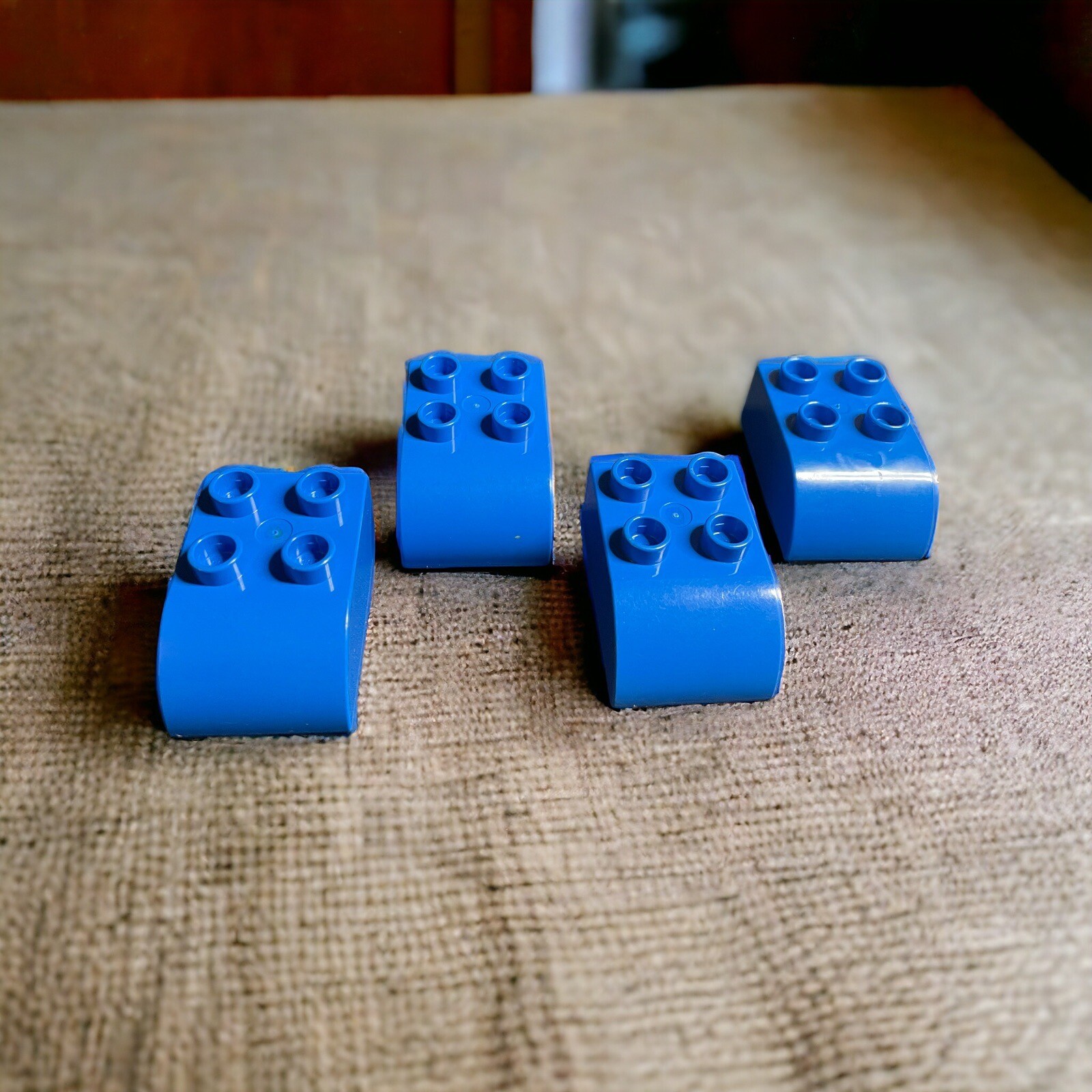 lot of 4 blue Duplo blocks - 2X3 sloped front blocks (BLUE19) | eBay