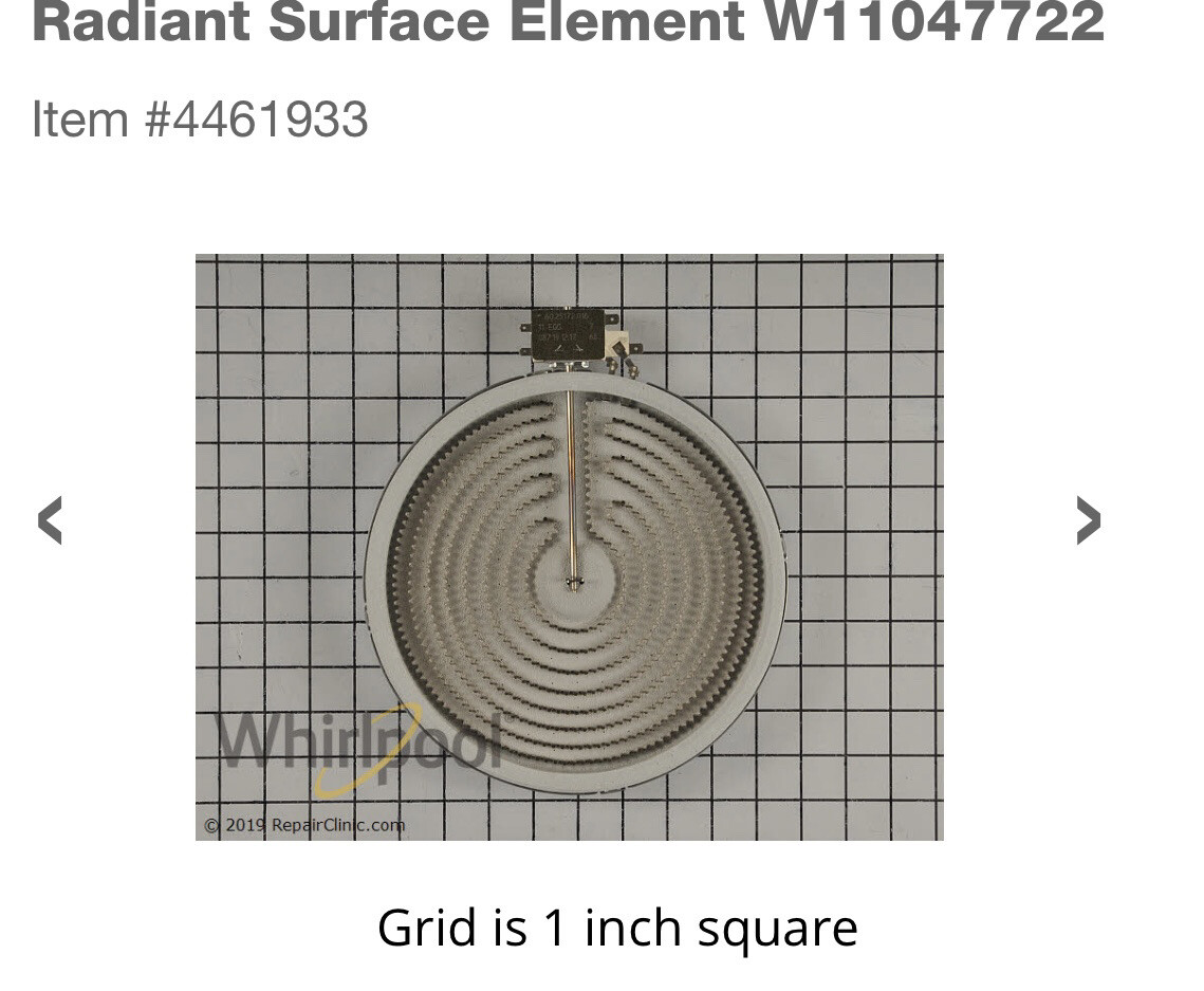 W11047722 Whirlpool Radiant Surface Element (W11047722) | eBay