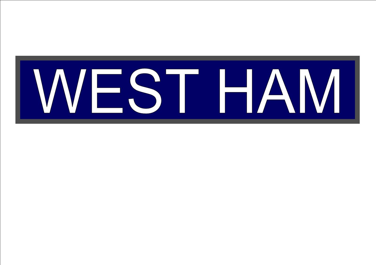 West Ham Station Reproduction London Underground Station Sign, London ...