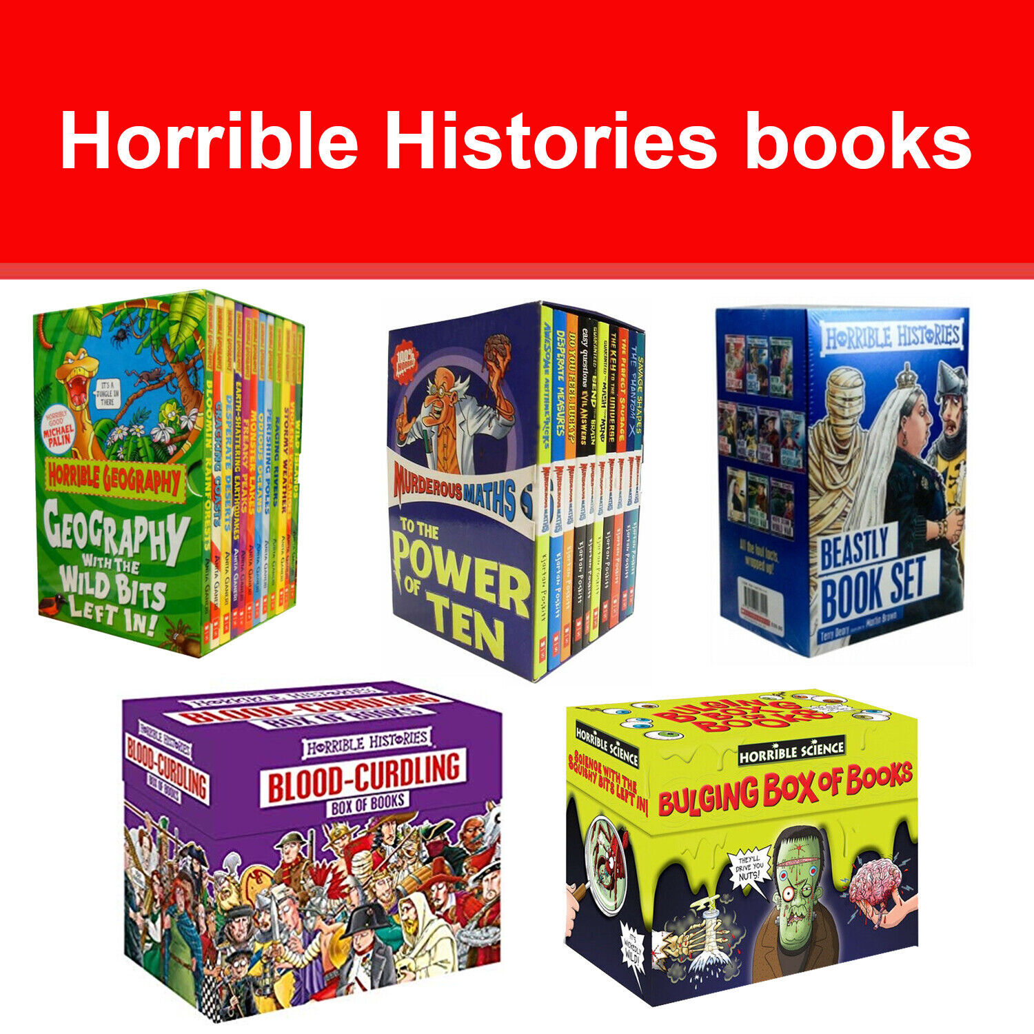 Horrible Histories Science Maths Geography Beastly Books | Variation ...