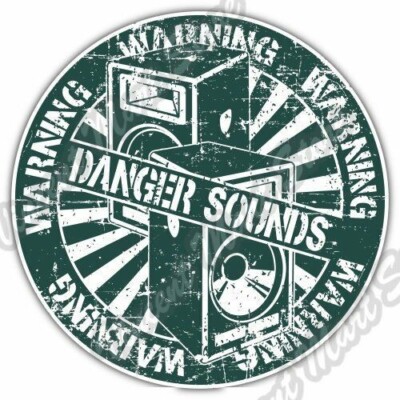 Warning Danger Sound Bass Speakers Car Bumper Window Vinyl Sticker ...