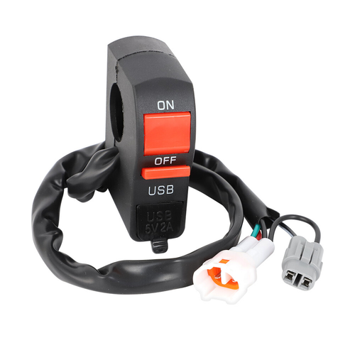 Motorcycle LED Headlight Light Bar & Switch Kit For Honda Kawasaki ...