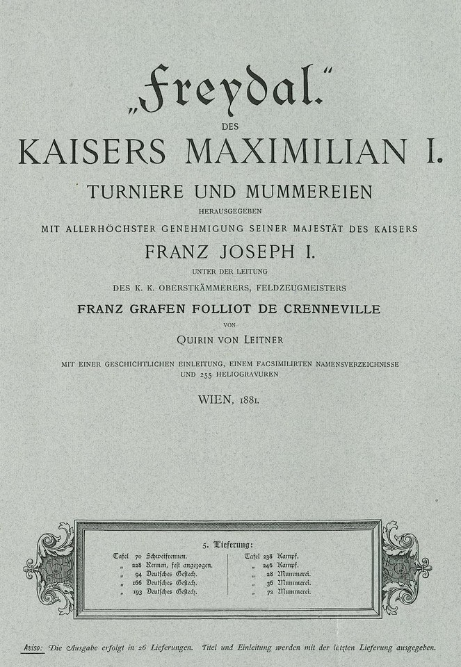 ANTIQUE PRINT MEDIEVAL KNIGHTS JOUSTING FREYDAL MAXIMILIAN I TOURNAMENT ...