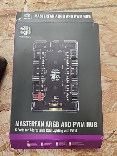 Cooler Master MASTERFAN 1 to 6 ARGB/PWM Hub with 6 Ports for ARGB Light ...