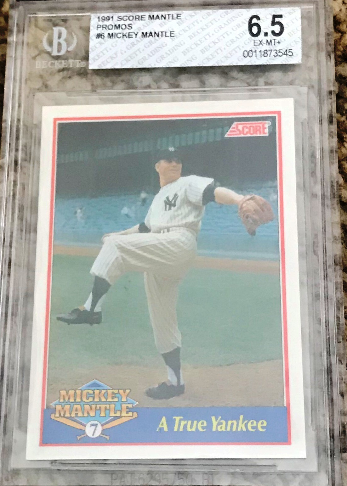 1991 Score Mickey Mantle Complete BGS Graded 7 Card Yankees Set NonAuto ...