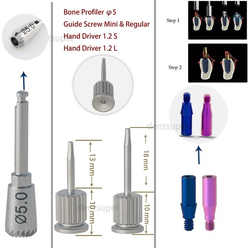 Hiossen 5.0mm Bone Profiler & Guide Screw Kit 1.2mm Hand Driver with ...