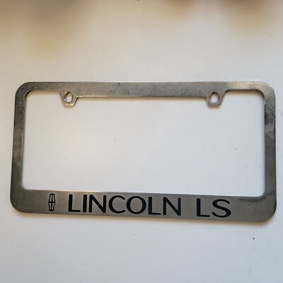 Lincoln LS Silver Metal License Plate Frame Front Or Rear Car | eBay