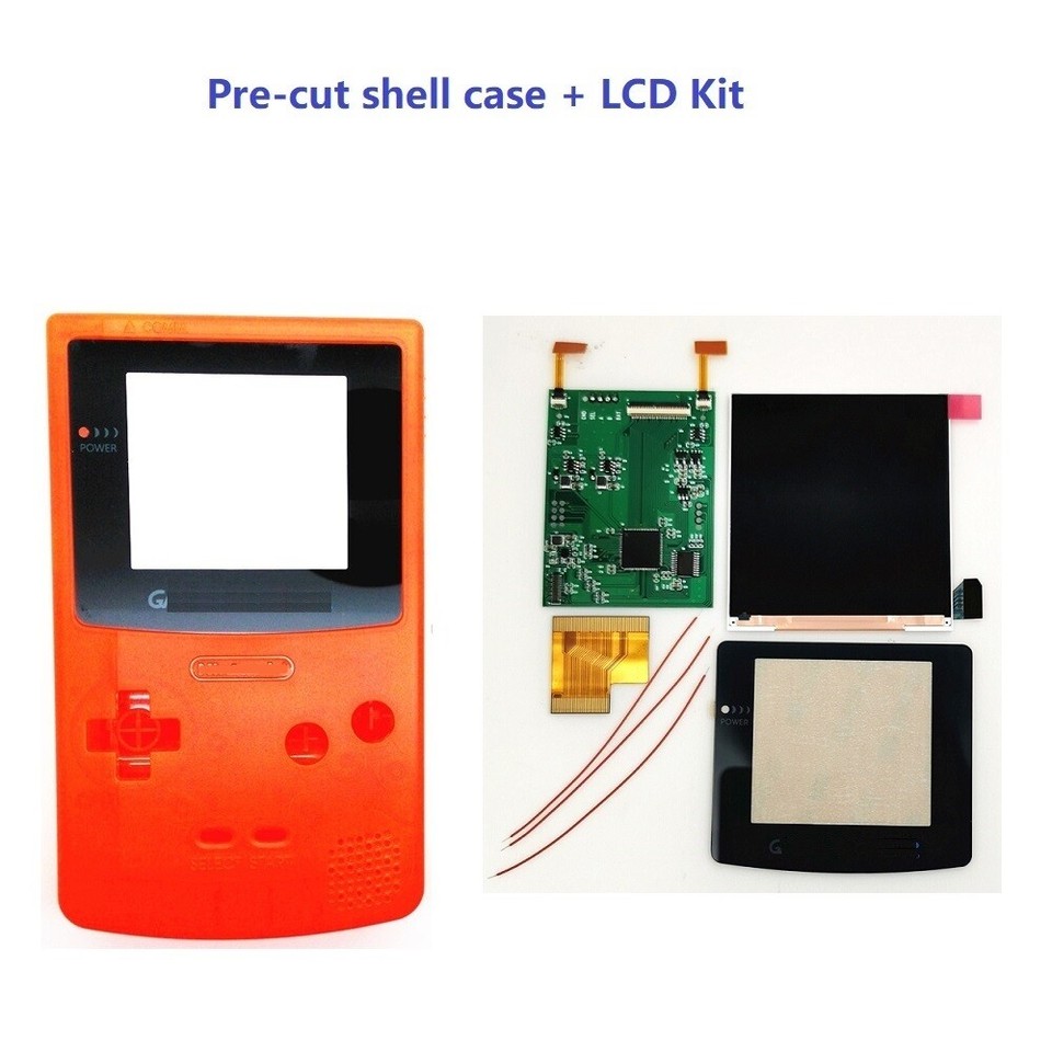 Retro Pixel Large Size IPS Backlight LCD Screen For Game Boy Color GBC ...