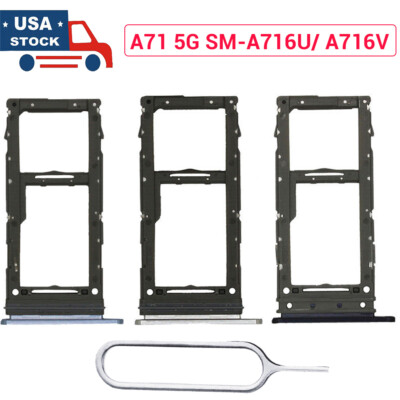 For Samsung A71 5G SM-A716U/ A716V New Single SIM Card Tray Holder Slot ...