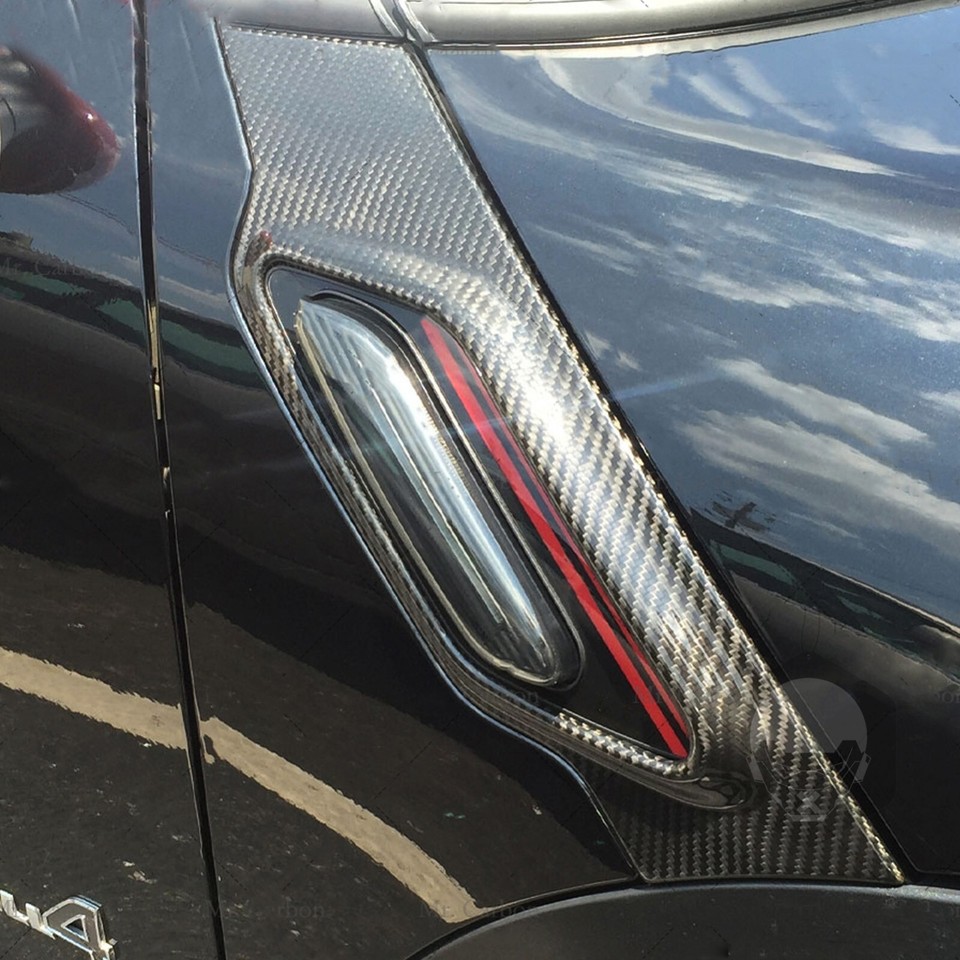 Carbon Fiber Side Fender Turn Signal Marker Lamp Cover For Mini Cooper ...