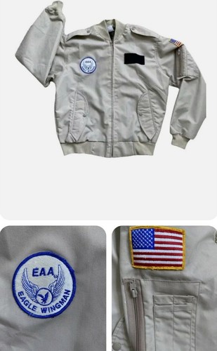 DM Apparel Khaki Military Eagle Wingman USA Flag Bomber Jacket Adult ...