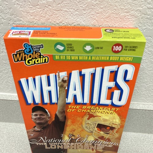 Wheaties collectible cereal boxes 2005 Texas Longhorns National Champs ...