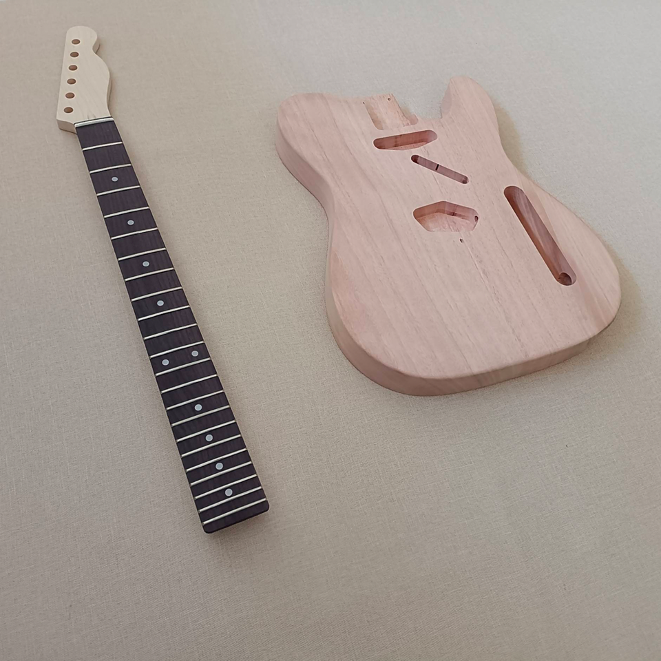 DIY TELE Mahogany Body Electric Guitar BODY Kit Unfinshed Rosewood ...