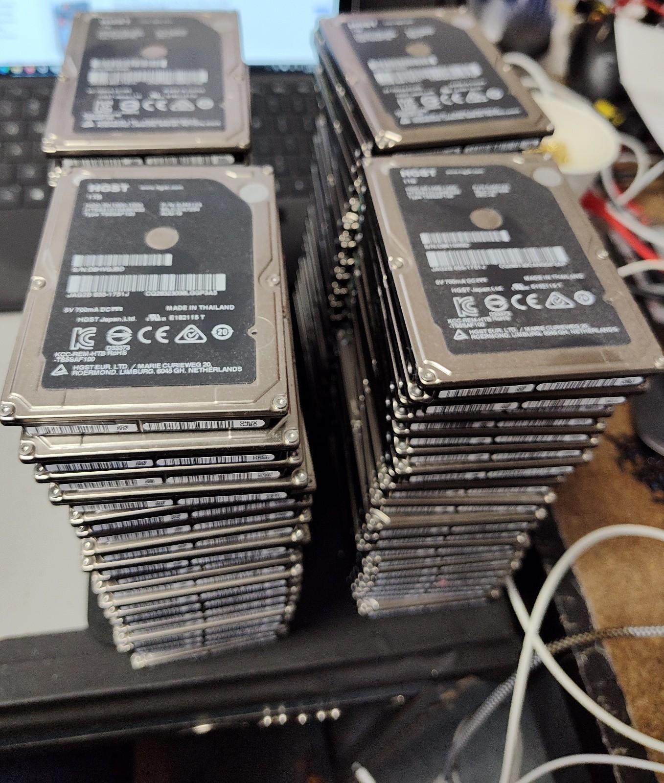 Lots of 4 - HGST 1TB SATA 2.5 laptop hard drive | eBay