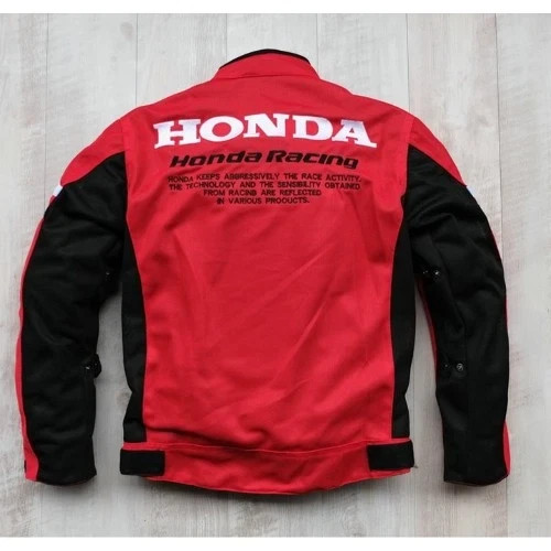 Men’s Honda Racing Motorcycle Motorbike Riding Mesh Fabric Jacket Biker ...
