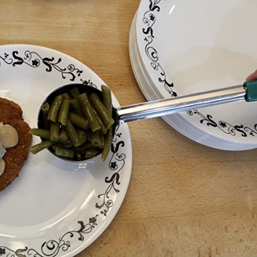 4 Ounce Slotted Stainless Steel Portion Control Ladle Spoon for ...
