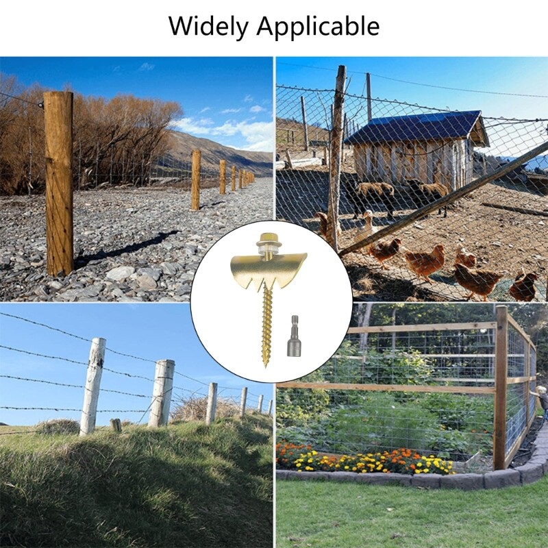 50PcsReusable Fence Staple Wire Mesh Woven Fencing Screw Sturdy Wire ...