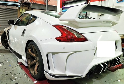 Nissan 370Z Z34 Partial Carbon Fiber Amuse Style Spoiler Wing w light ...